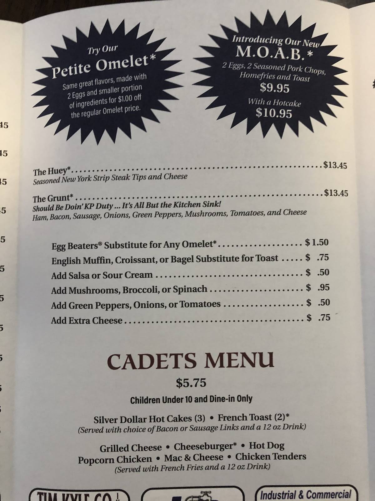 Menu at The Olde Towne Restaurant, Woodsboro