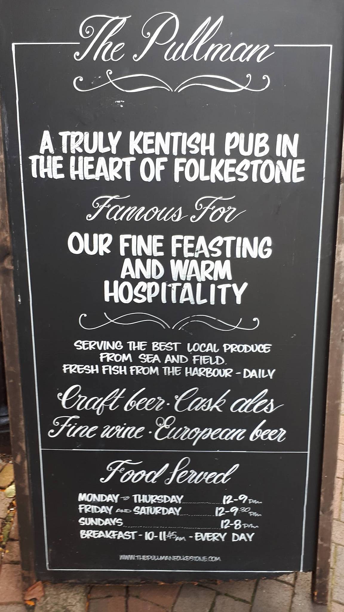 Menu at The Pullman Folkestone pub & bar, Folkestone, 7-9 Church St