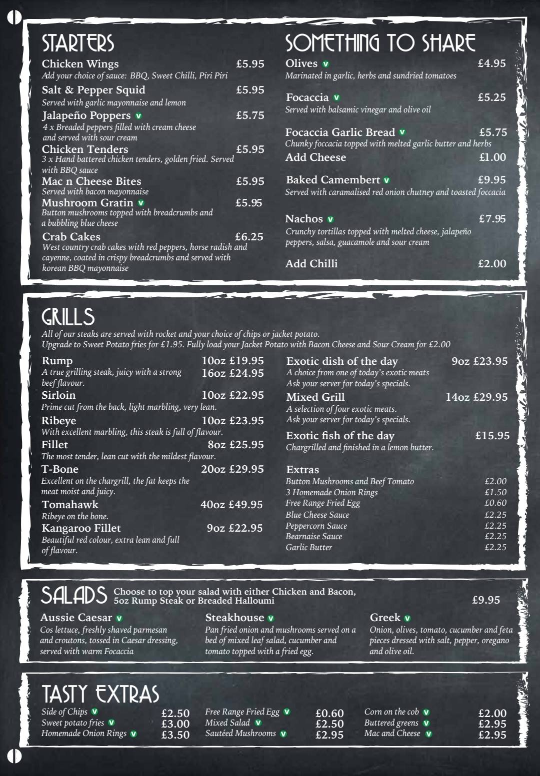 Menu at The Red Lodge Steakhouse & Bar, Red Lodge
