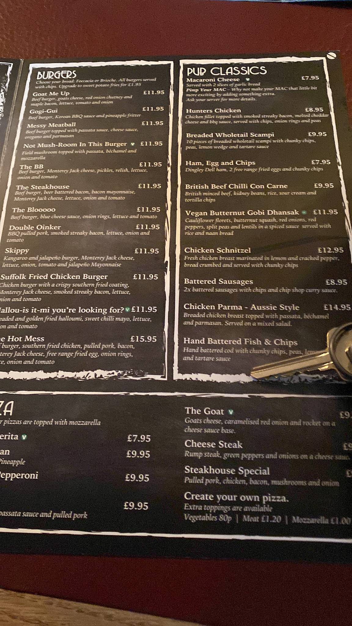 Menu at The Red Lodge Steakhouse & Bar, Red Lodge