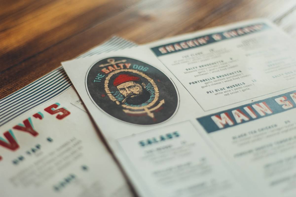 Menu at The Salty Dog pizzeria, Amherstburg