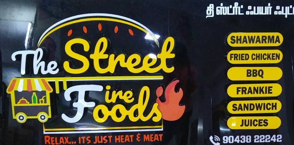 Menu at The Street fire foods, Chennai