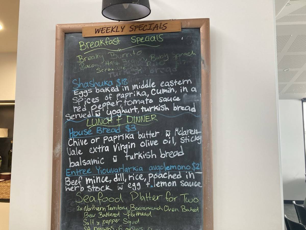 Menu at The chiton beach cafe, Hayborough