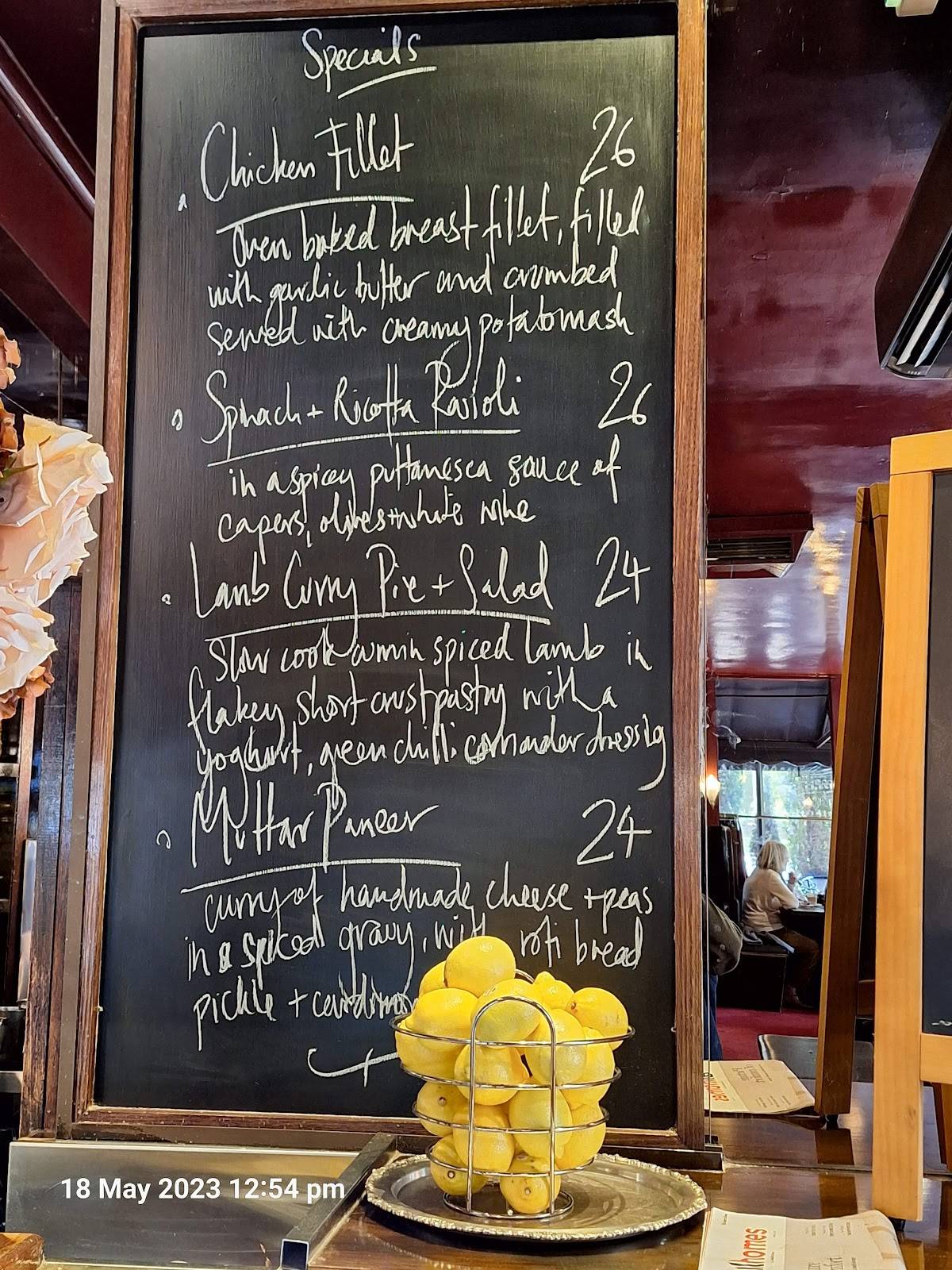 Menu at Tilley's Devine Cafe Gallery, Lyneham