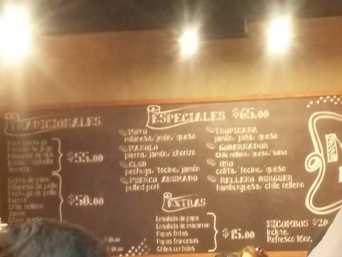 Menu at Tortas Nico restaurant, Ciudad Juarez, Blvd. Gomez Morín 7983
