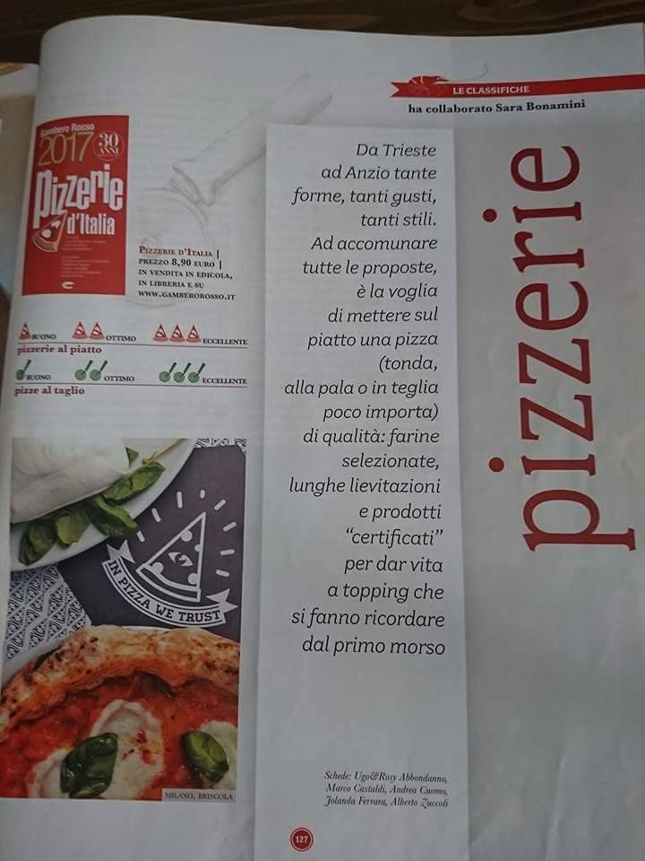 Menu da Pizzeria Trieste | Al civico sei, Trieste