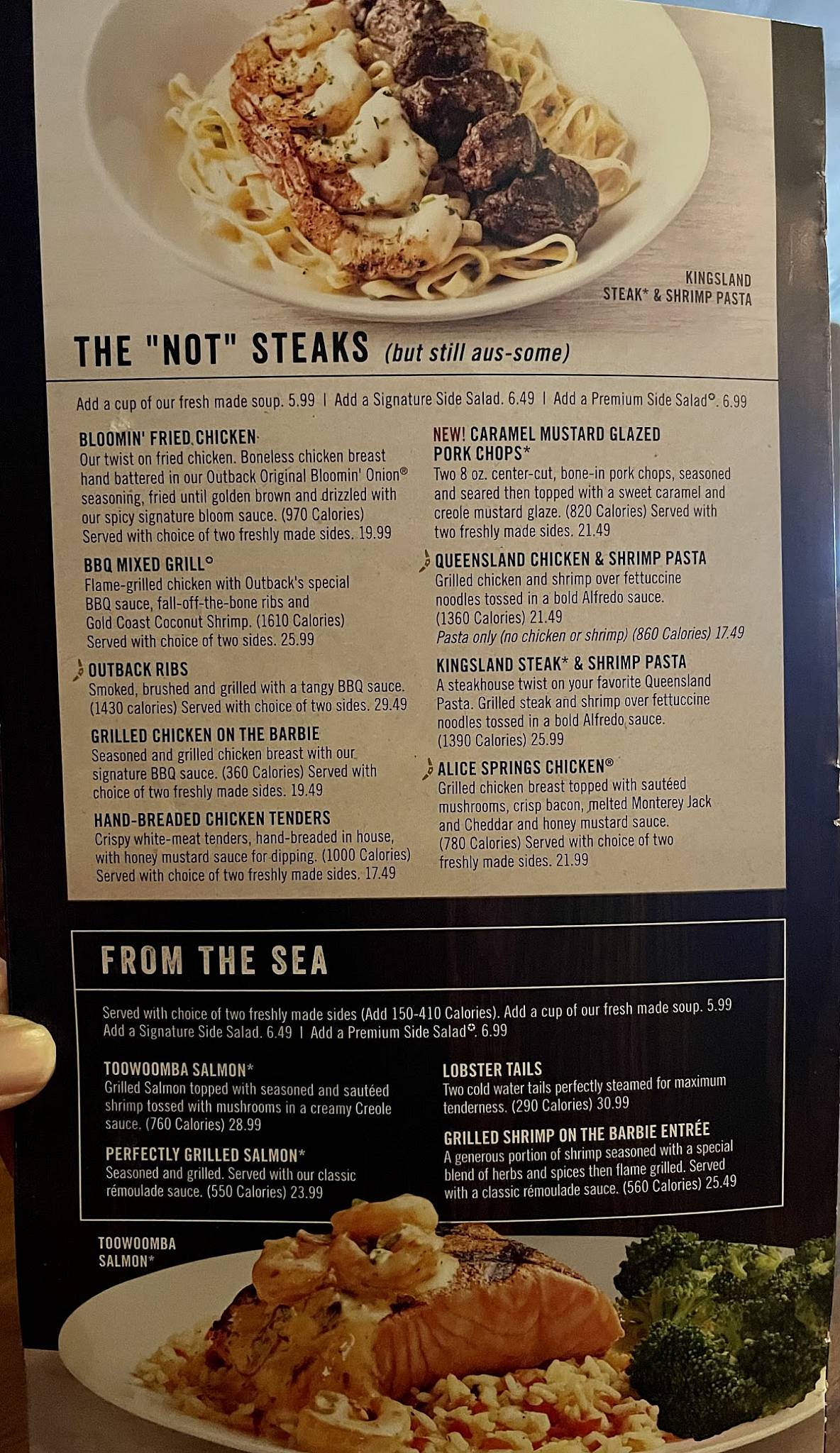 Menu at Outback Steakhouse, Tucson, W Ina Rd