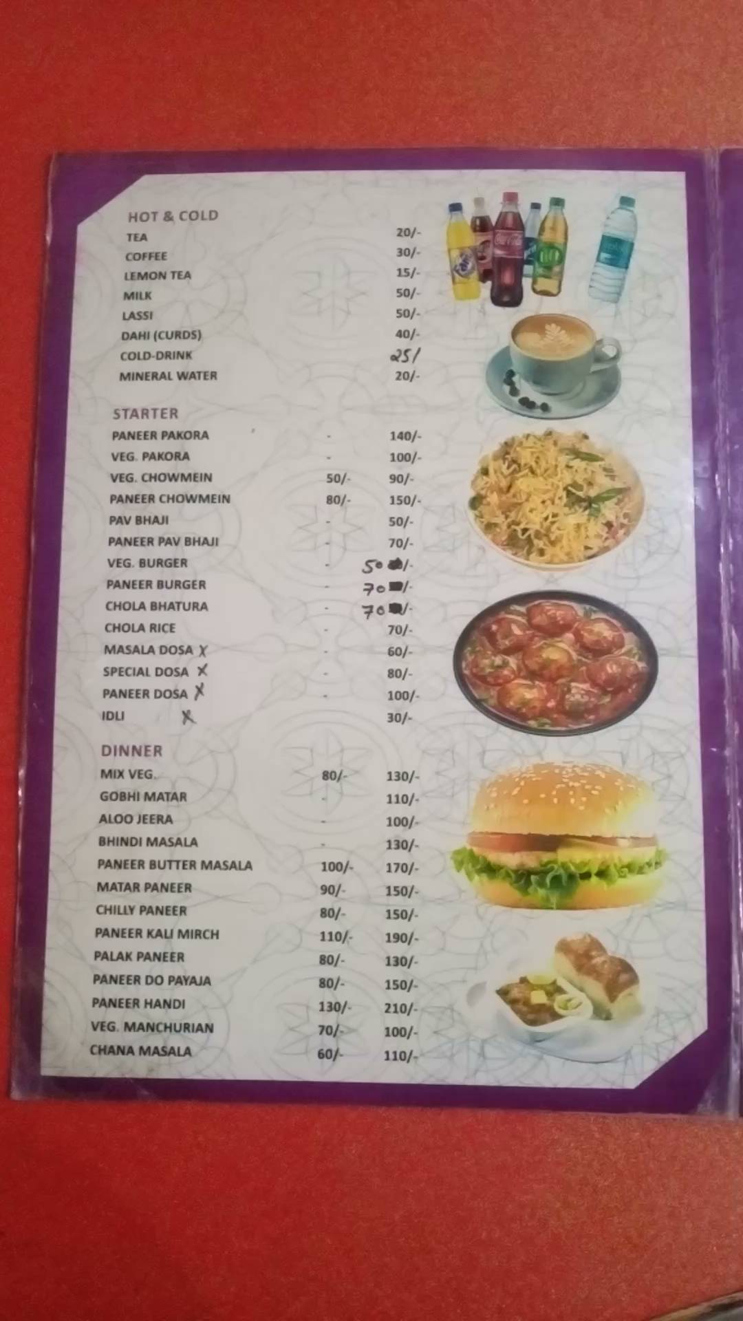 Menu at Salt & Pepper restaurant, Varanasi, B3/399