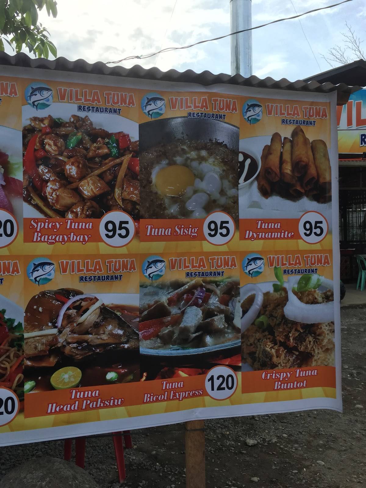 Menu at Villa Tuna Restaurant, Gingoog