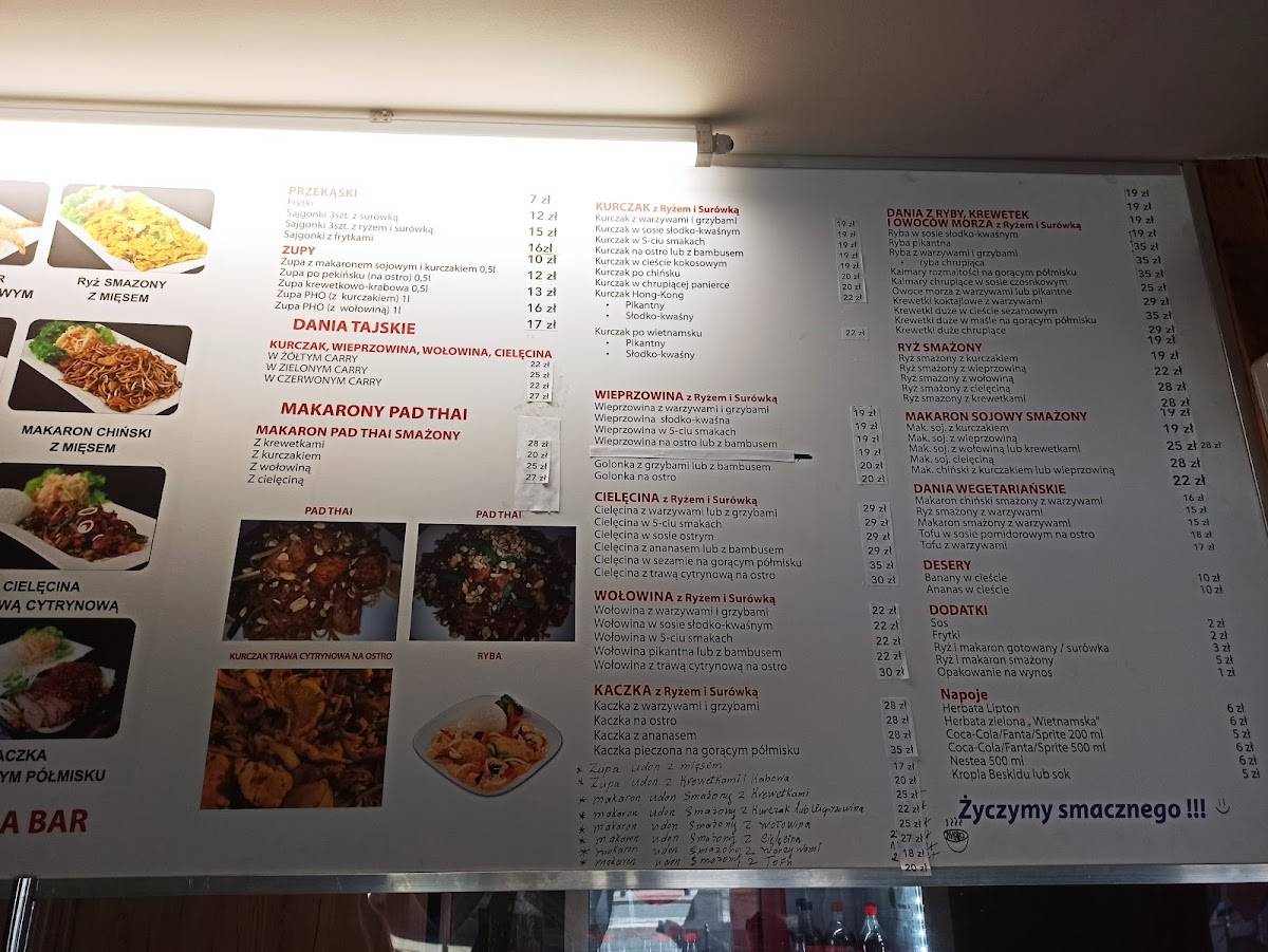 Menu at ANNA- Bar orientalny, Warsaw, Ząbkowska 16