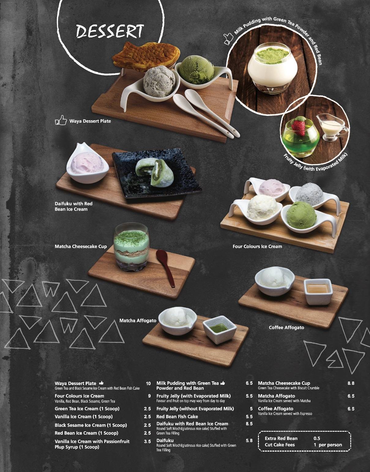 Menu at Waya Japanese restaurant, Glen Waverley