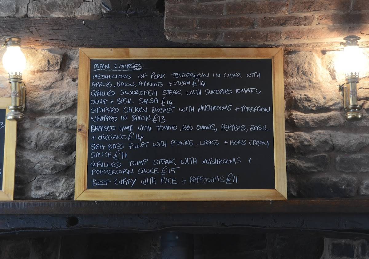 Menu at Ye Olde Salutation Inn pub & bar, Weobley