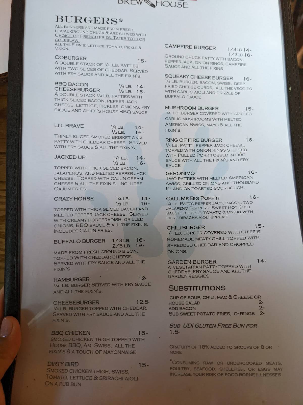Menu at Wildfang’s Grill House BBQ, Springfield