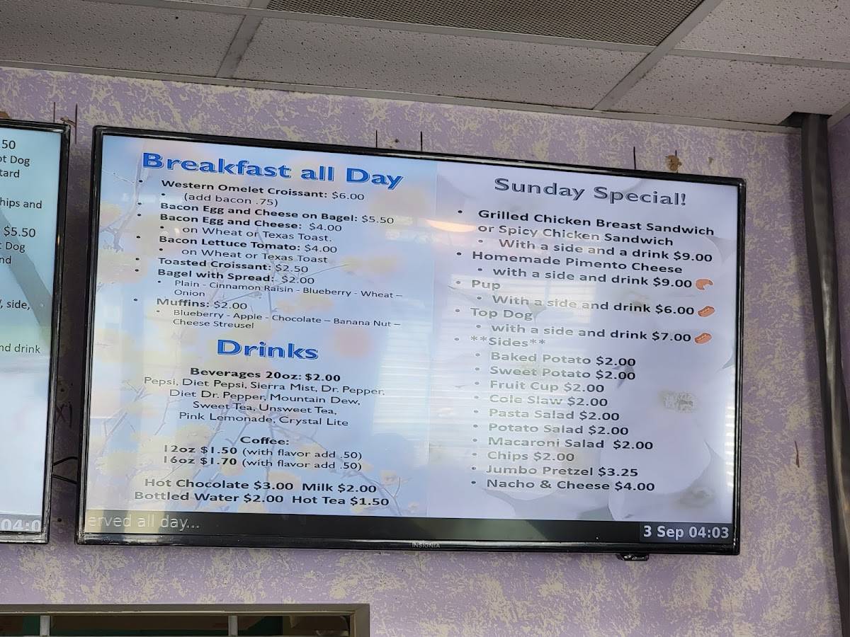 Menu at Dine-N-Dash restaurant, Wilkesboro