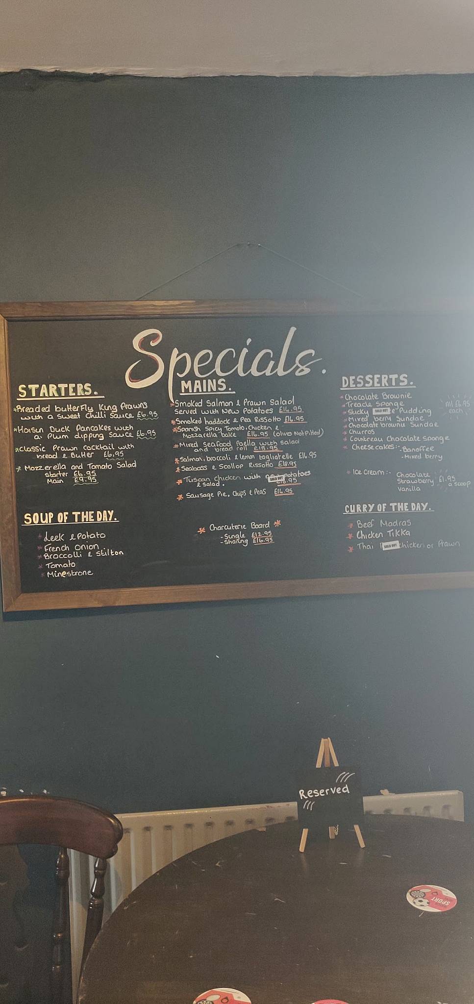 Menu at Woolpack Inn pub & bar, Louth