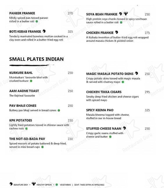 Menu at 145 Andheri, Mumbai