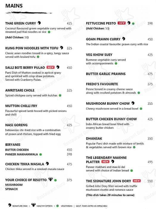 Menu at 145 Andheri, Mumbai