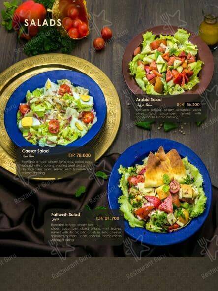 Menu at Al Jazeerah Signature Middle East Restaurant And Cafe Bandung ...