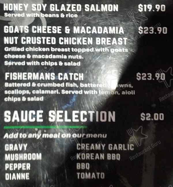 Menu at Brisbane Valley Tavern (Aust) restaurant, Fernvale
