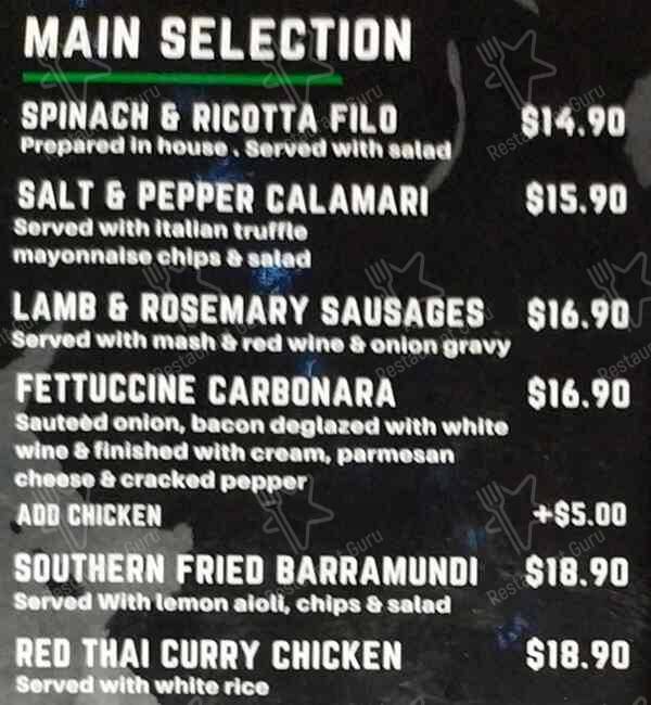 Menu at Brisbane Valley Tavern (Aust) restaurant, Fernvale