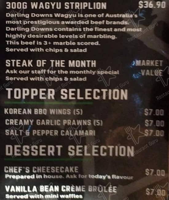 Menu at Brisbane Valley Tavern (Aust) restaurant, Fernvale