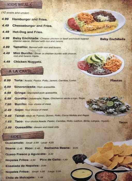 Menu at Birrieria Diaz restaurant, Bethany