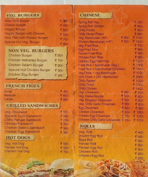 Menu at Hardy's Burger, New Delhi, 7-B