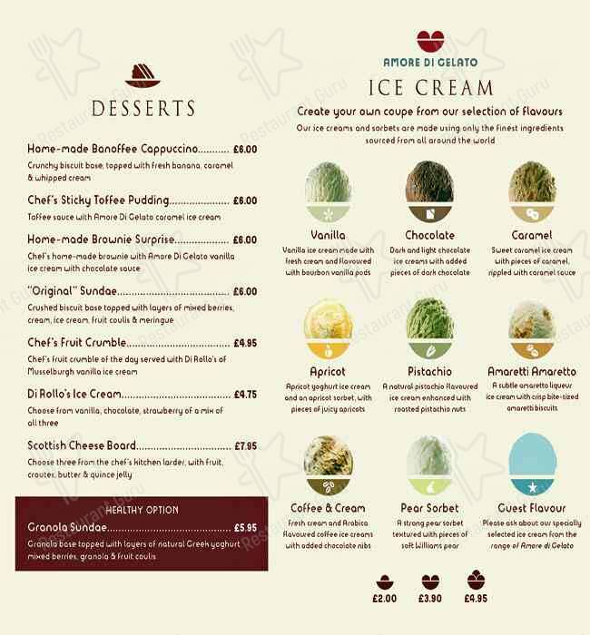 Menu at The Original Rosslyn Inn pub & bar, Roslin