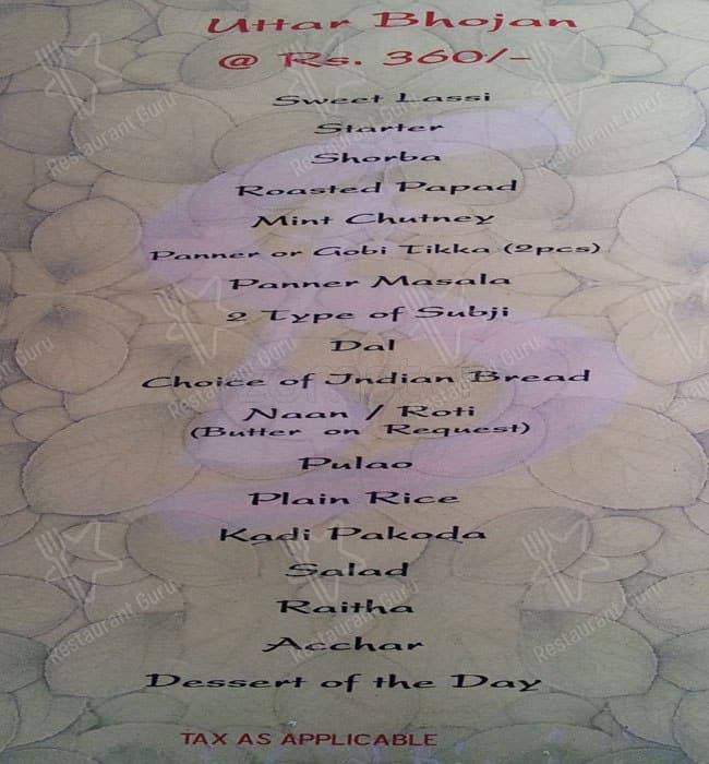 Menu at Sangeetha Veg Restaurant, Chennai, 65