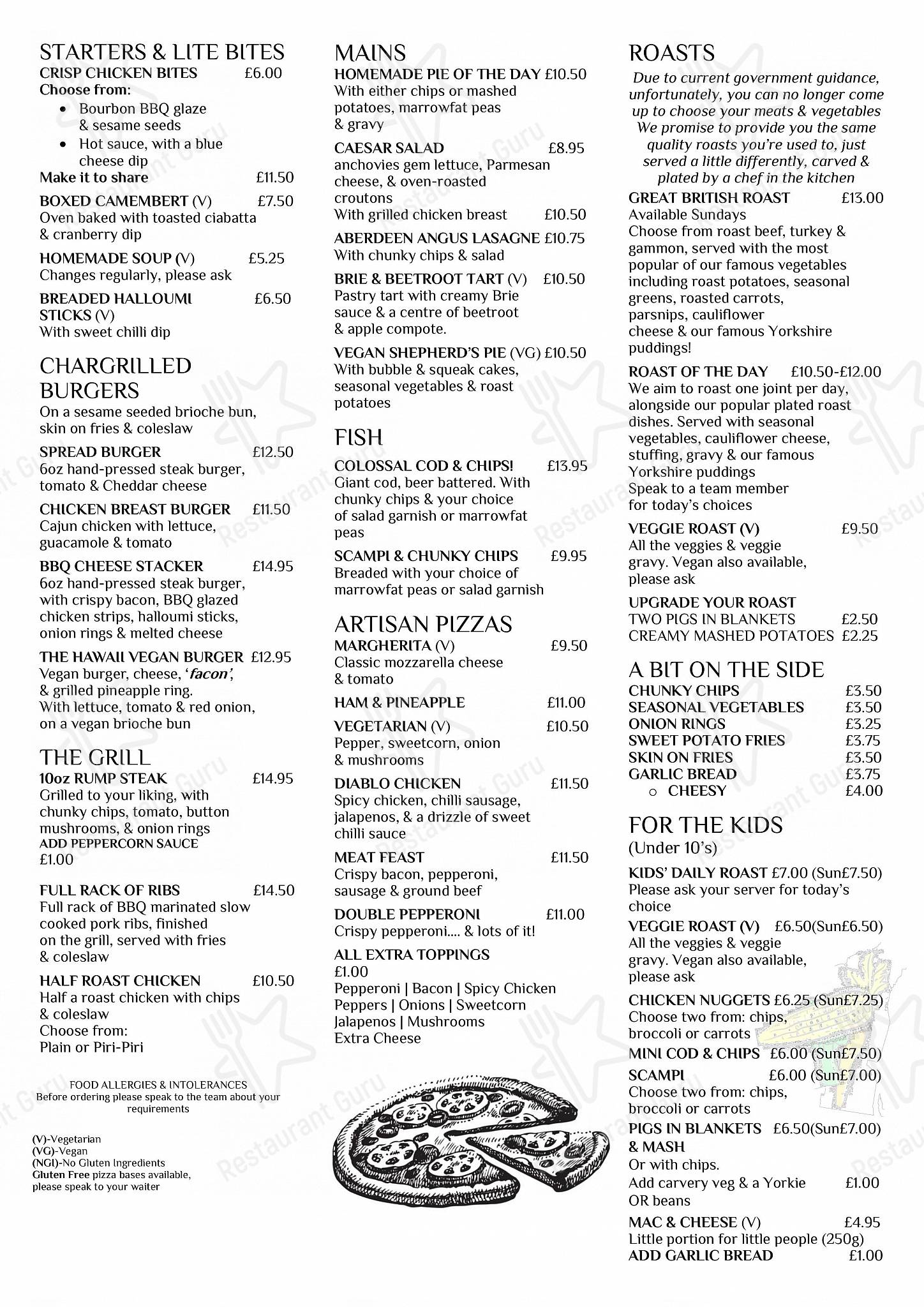 Menu at Spread Eagle pub & bar, Romiley, Hatherlow