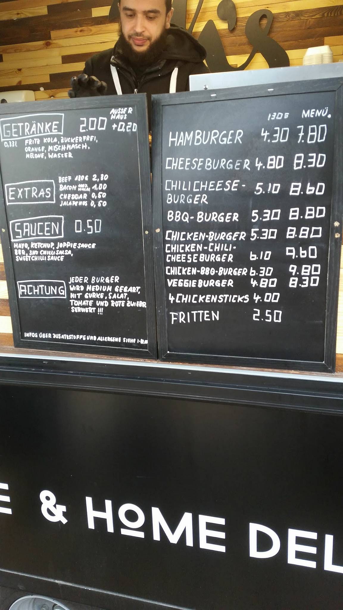 Speisekarte von 3h‘s burger & chicken Frechen Foodtruck restaurant, Frechen