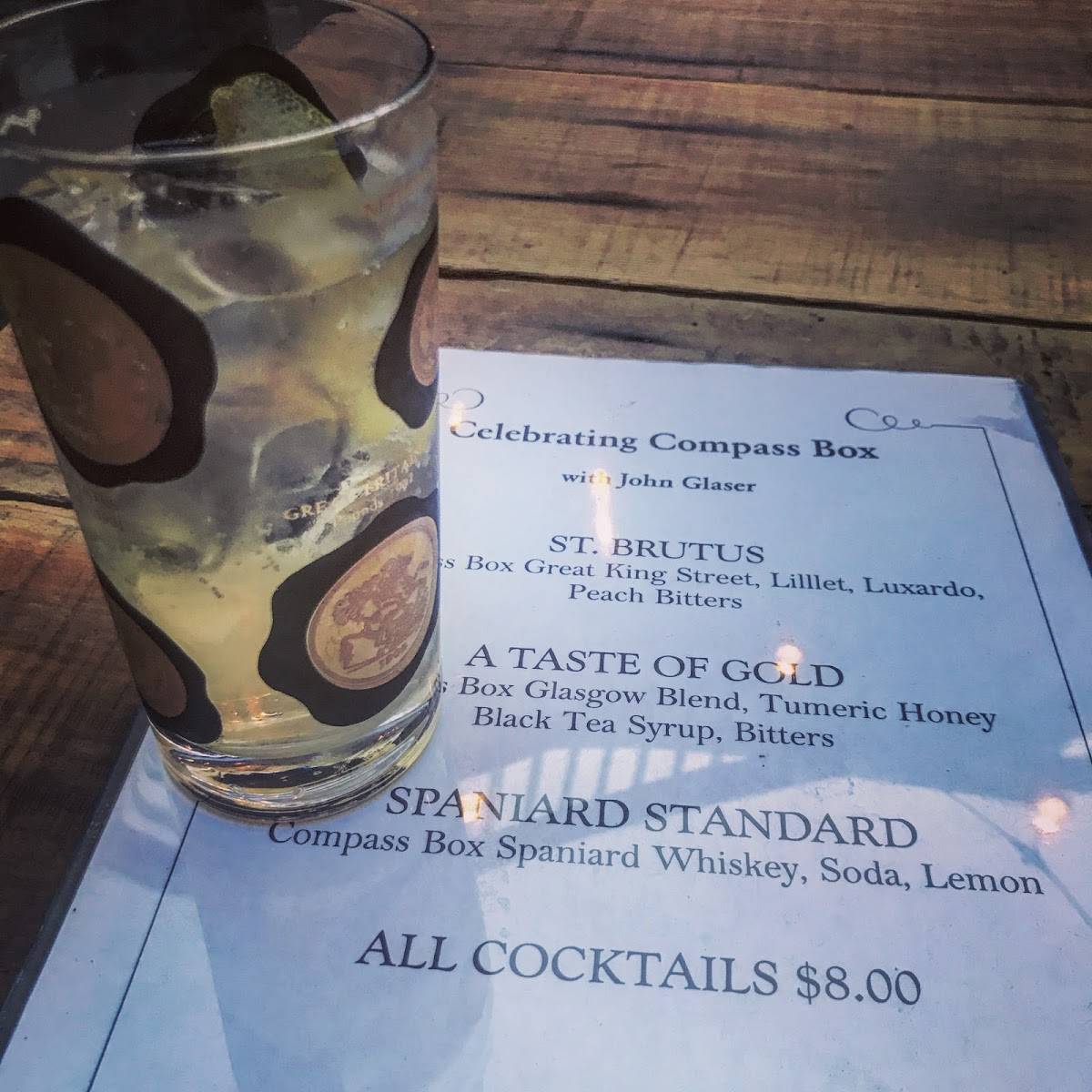 Menu at Acme Bar & Company, Berkeley