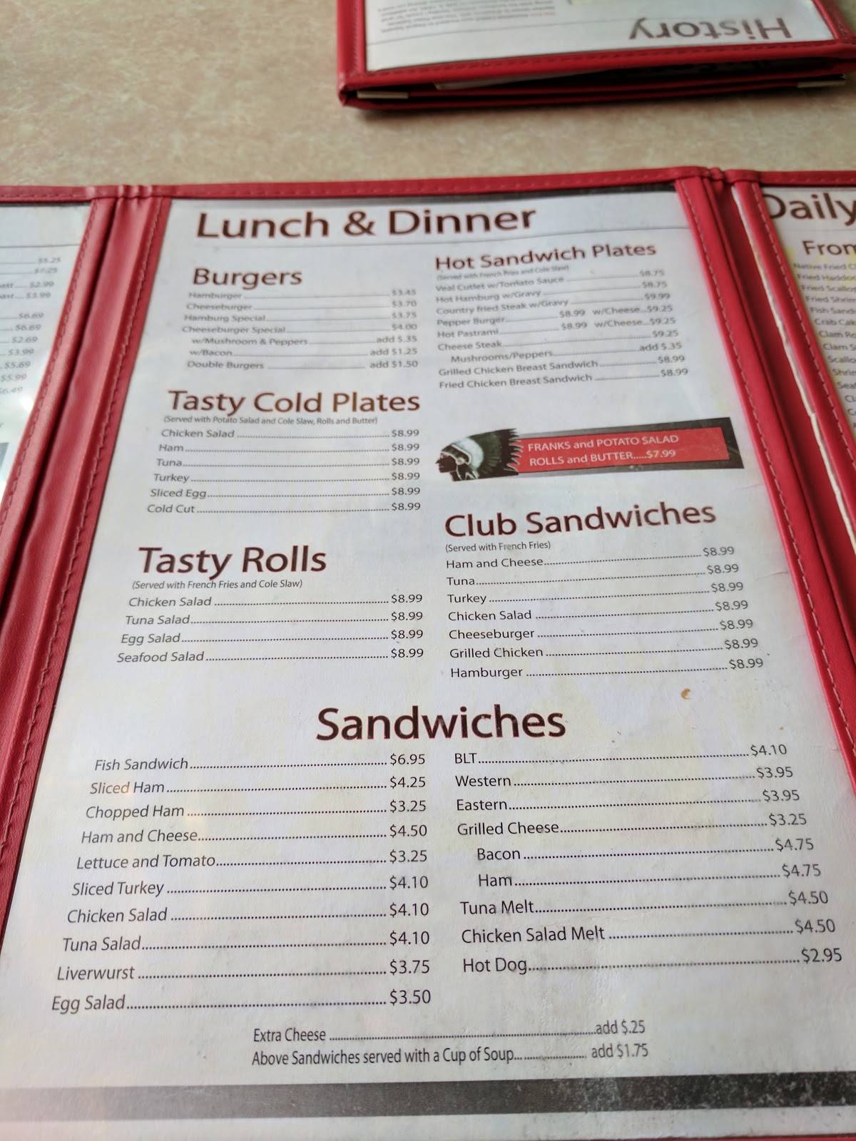 Menu at Agawam Diner restaurant, Rowley