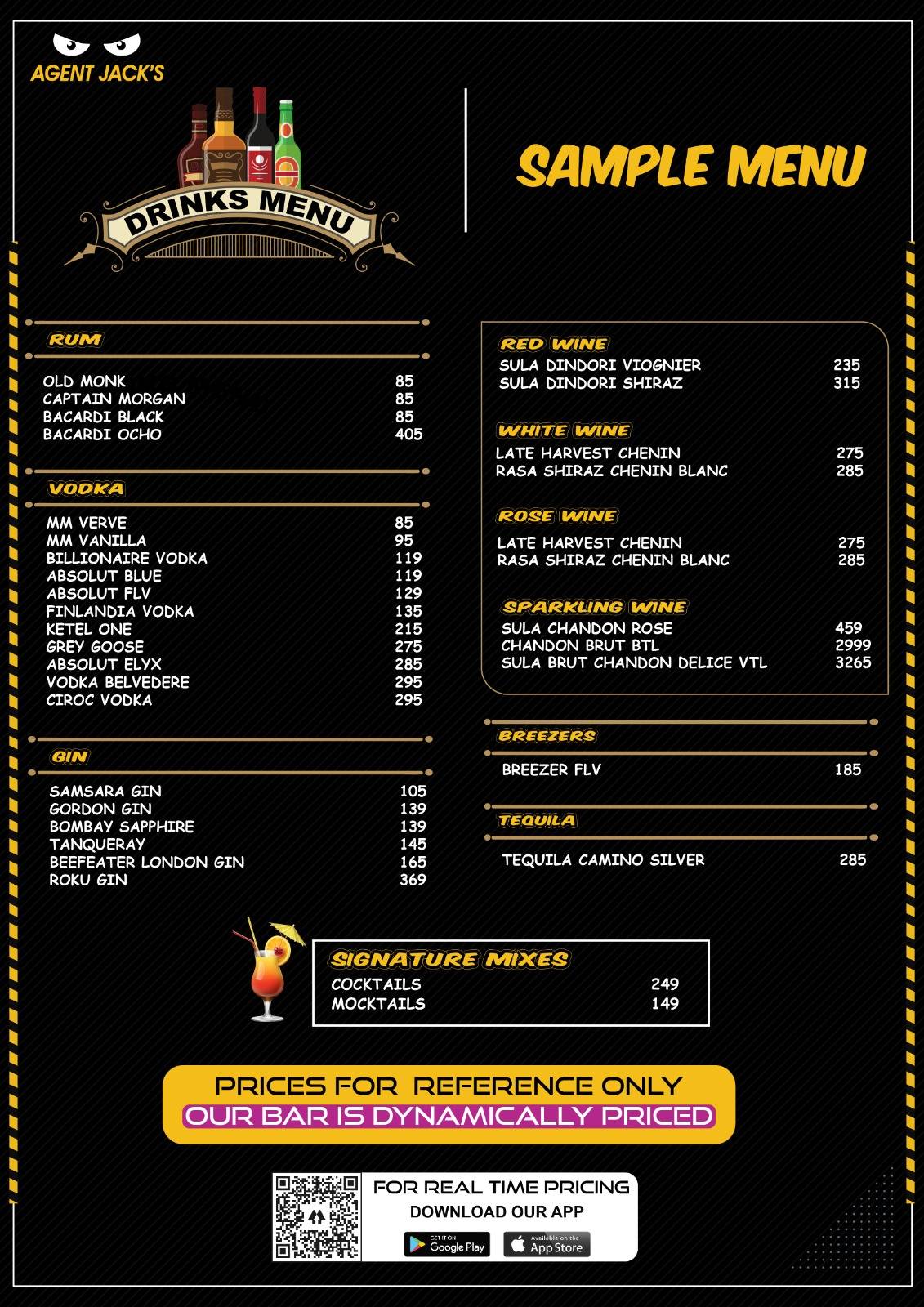 Menu at Agent Jack's (Amanora), Pune, Centre Mall
