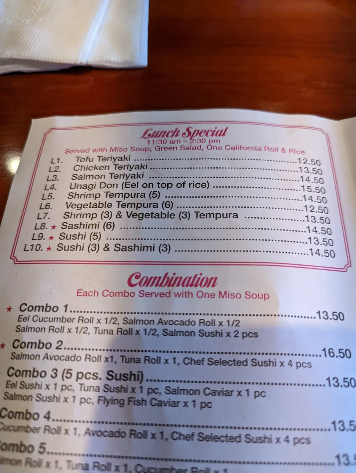 Menu at Akida restaurant, Richmond, 606 N Sheppard St