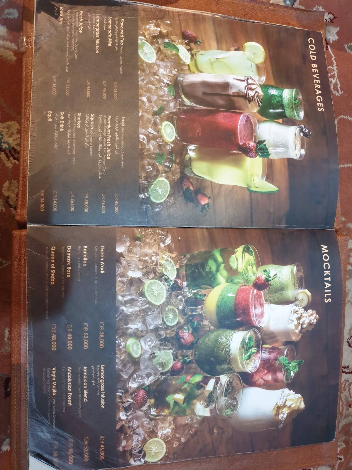 Menu at Al Jazeerah Signature Middle East Restaurant And Cafe Bandung ...
