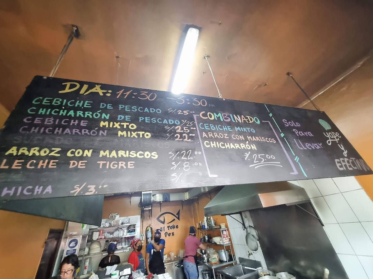 Menu at Al Toke Pez restaurant, Surquillo, Av. Angamos Este 886