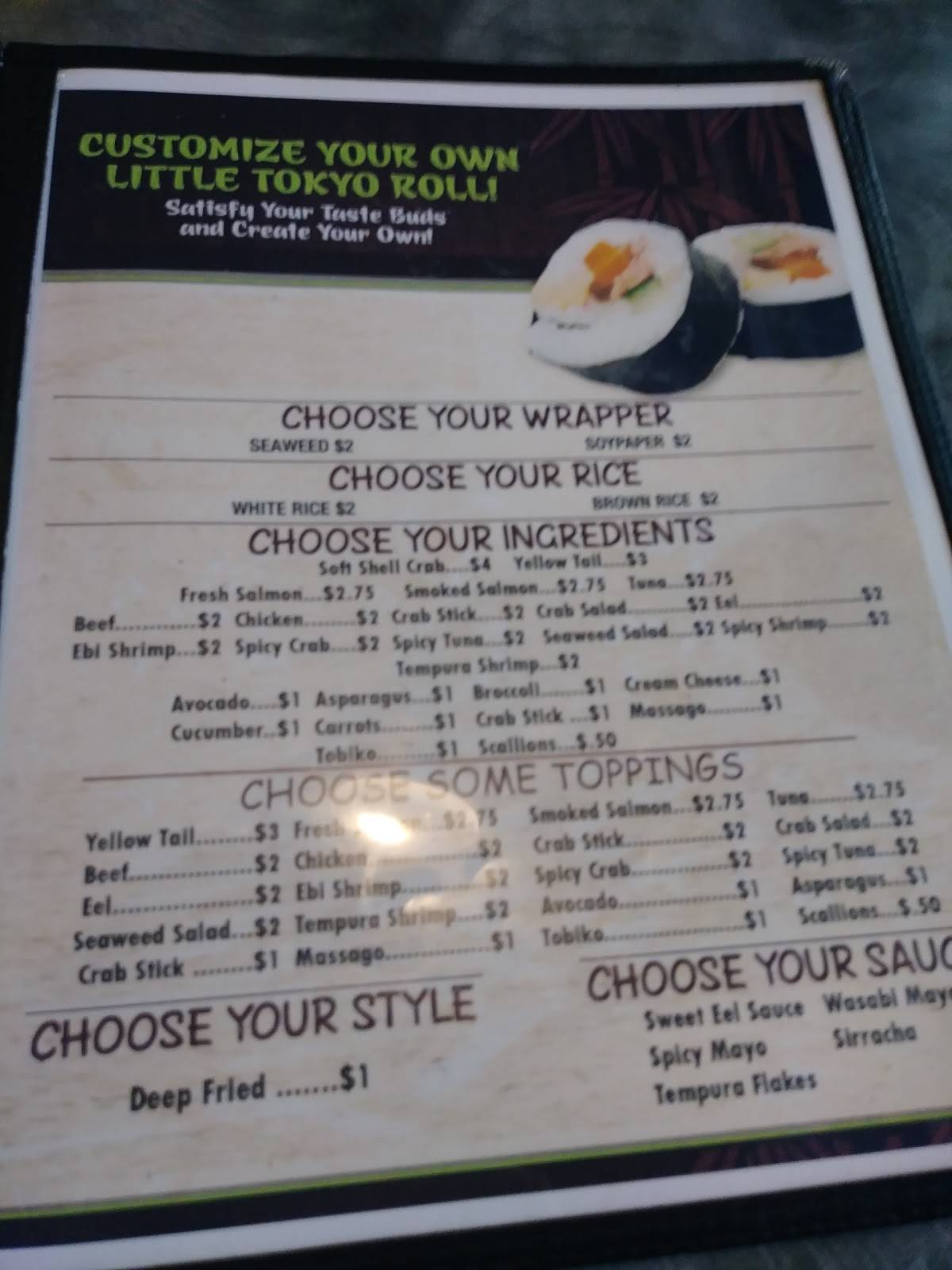 Menu at Little Tokyo Restaurant, Albemarle, 730 Leonard Ave