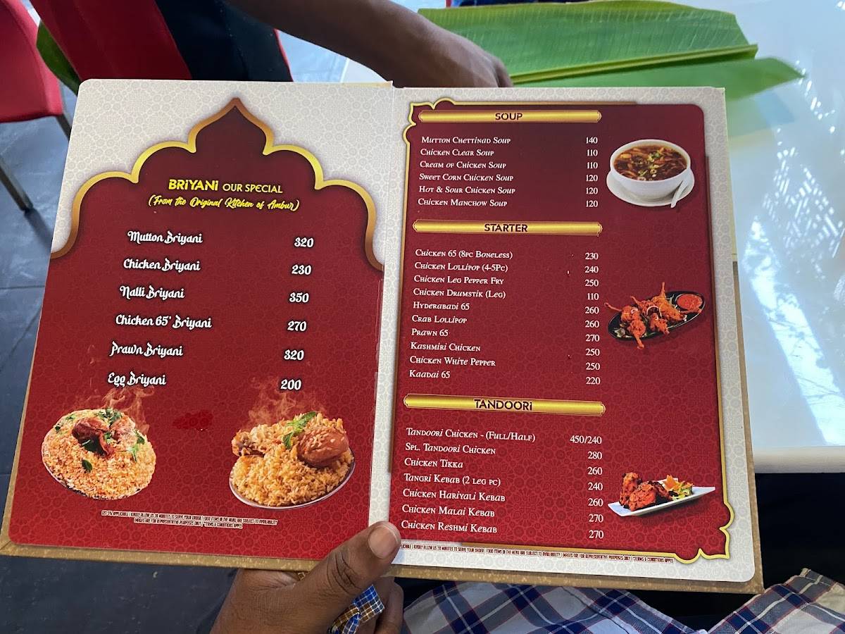 Menu at Ambur Star Biryani - Ramapuram, Chennai, 3/88