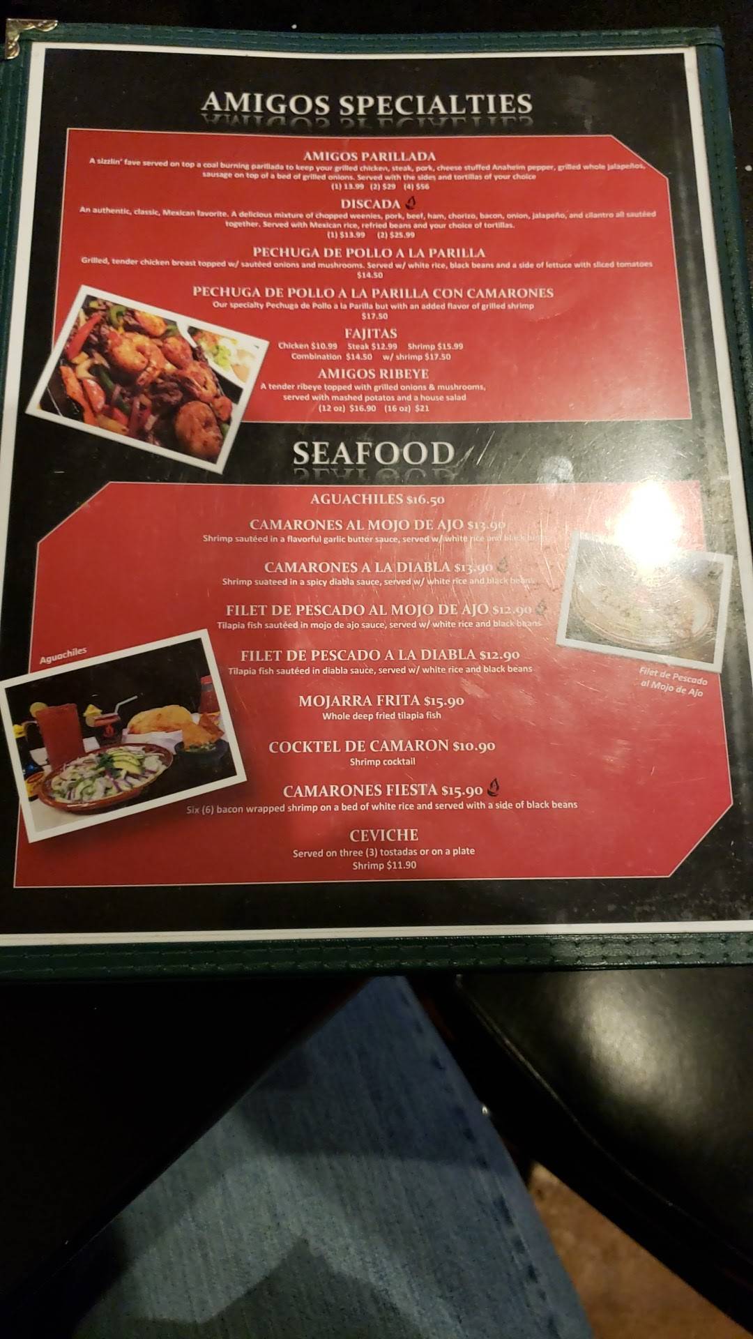 Menu at Amigos Sports Bar & Grill, Cactus, 202 US-287