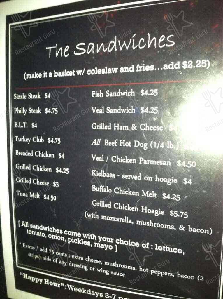 Menu at The Annex Bar & Grille, Solon