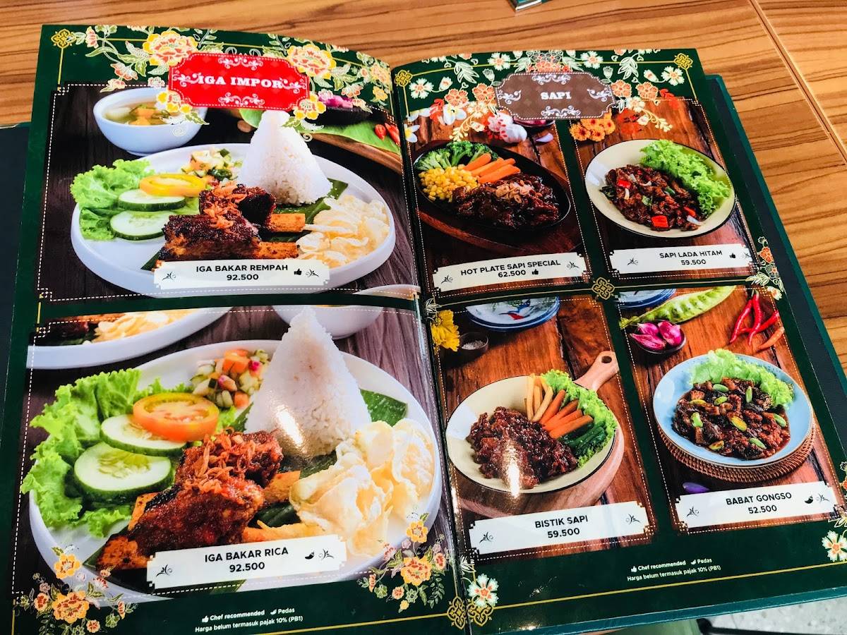 Menu at Aroem Restaurant & Ballroom, Semarang