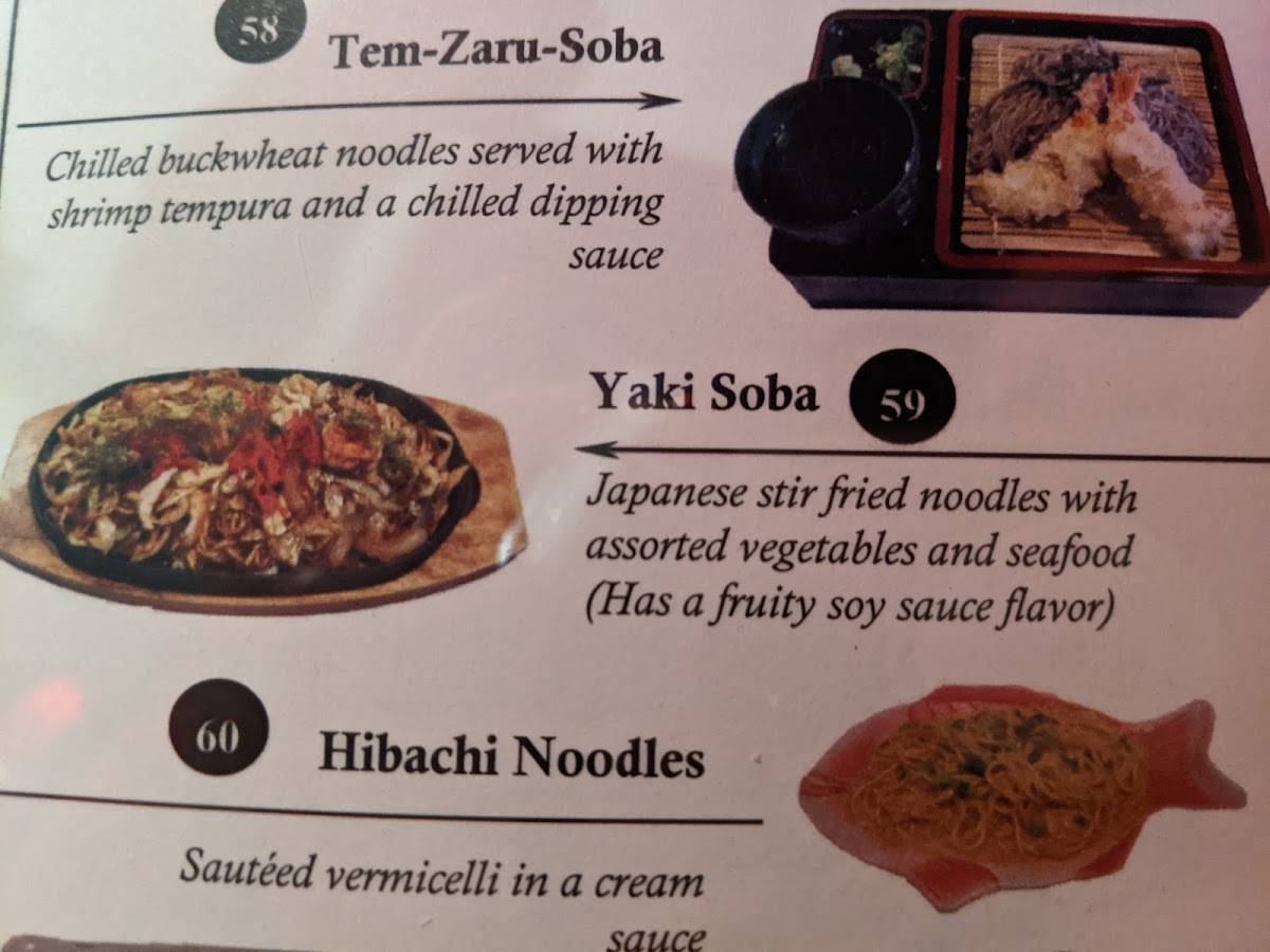Menu at Asahi Japanese Steakhouse & Sushi Bar, Greensboro