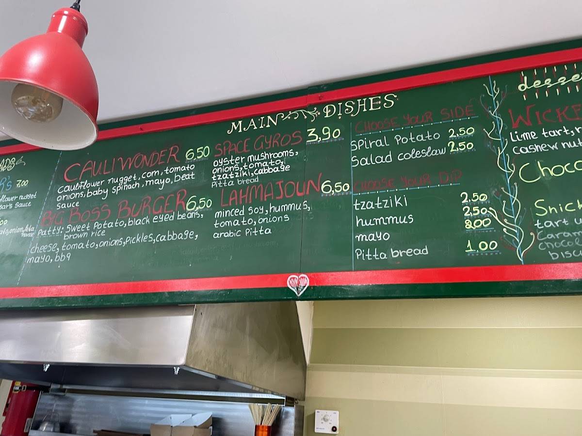 Menu at Vegan Beat Athens, Athens, Perikleous 56