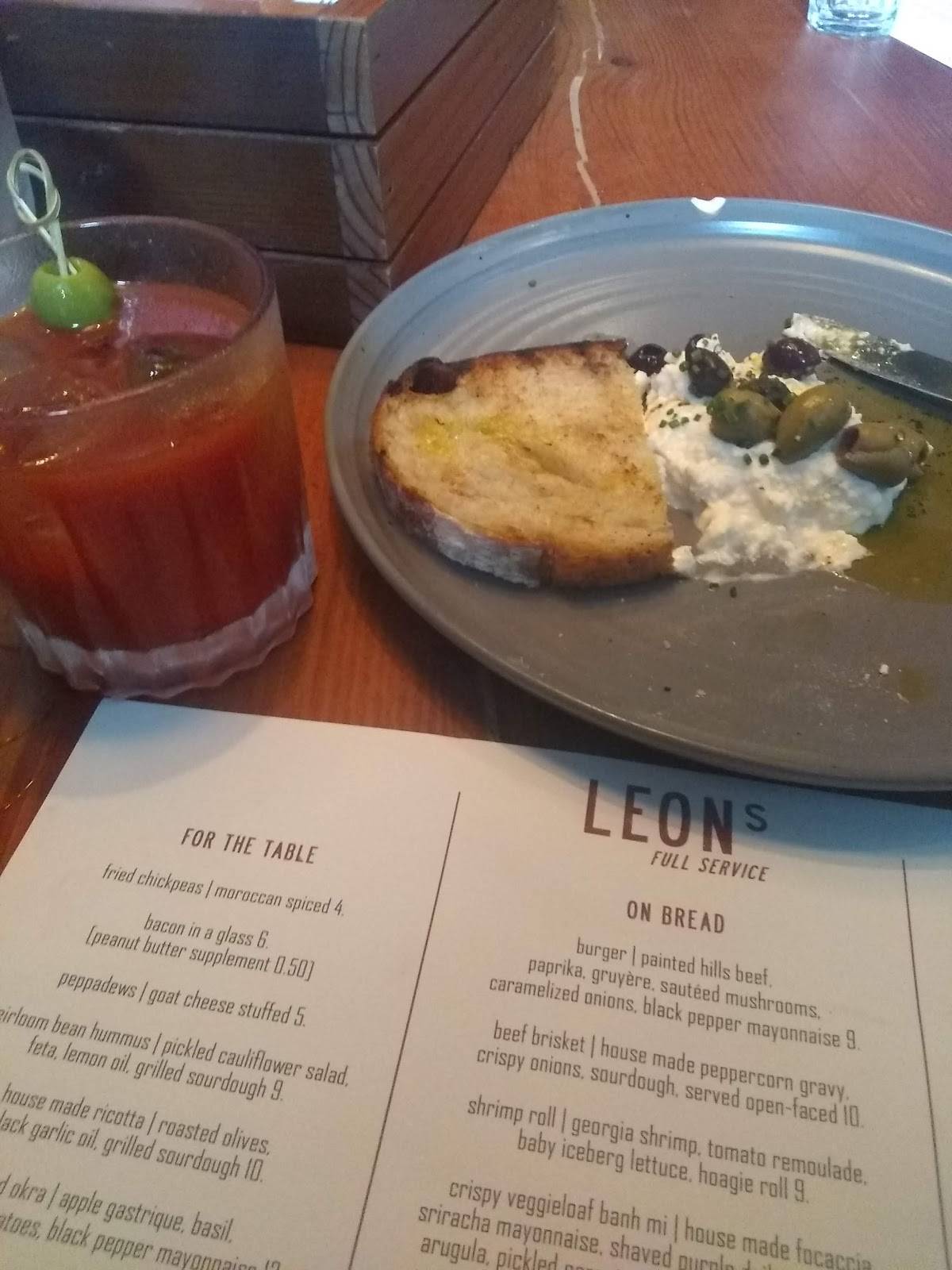 Menu at LEON's Full Service pub & bar, Decatur