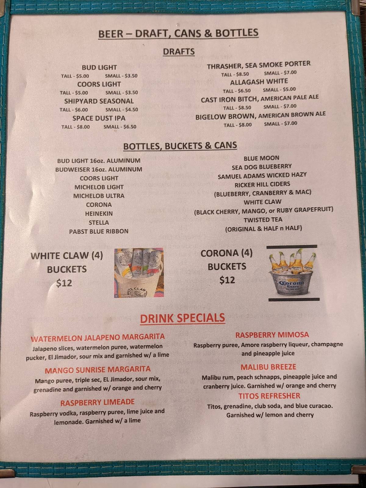 Menu at Terry & Maxine's desserts, Turner