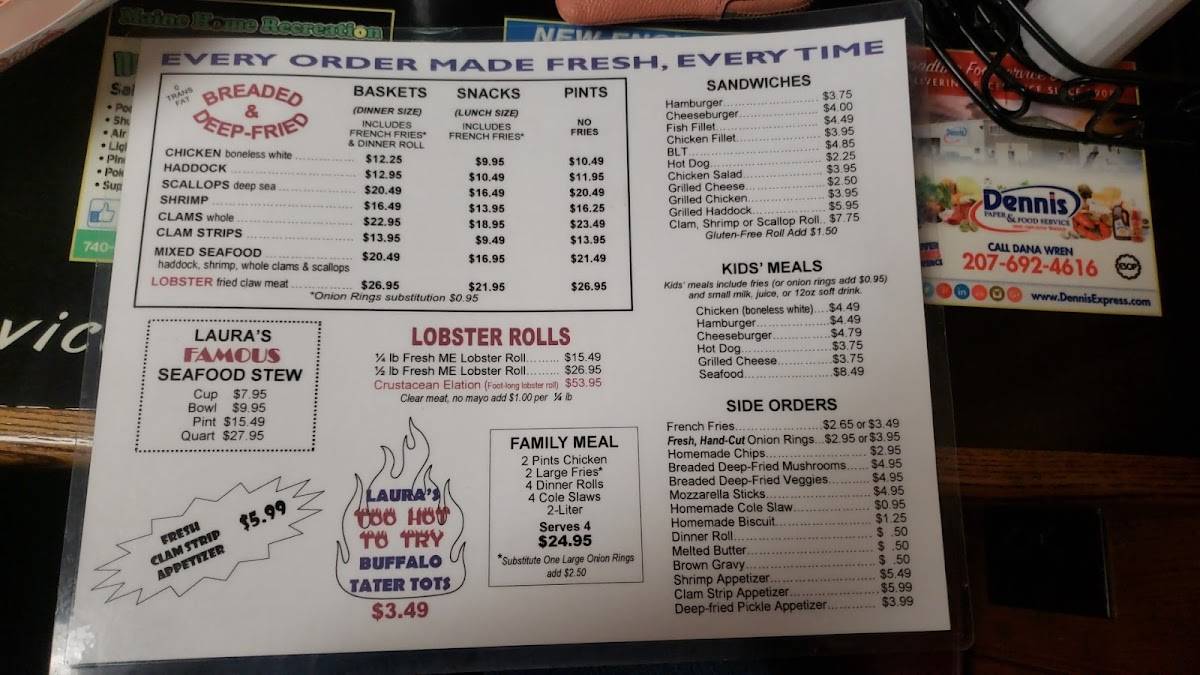 Menu at The Red Barn, Augusta, 455 Riverside Dr