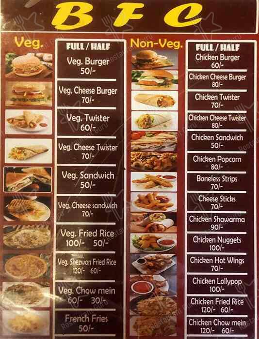 Menu at BFC - Best Fried Chicken, Allahabad