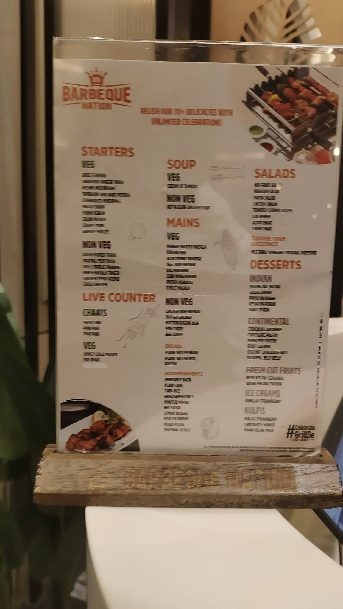 Menu at Barbeque Nation - Nexus Centre City Mall, Mysuru