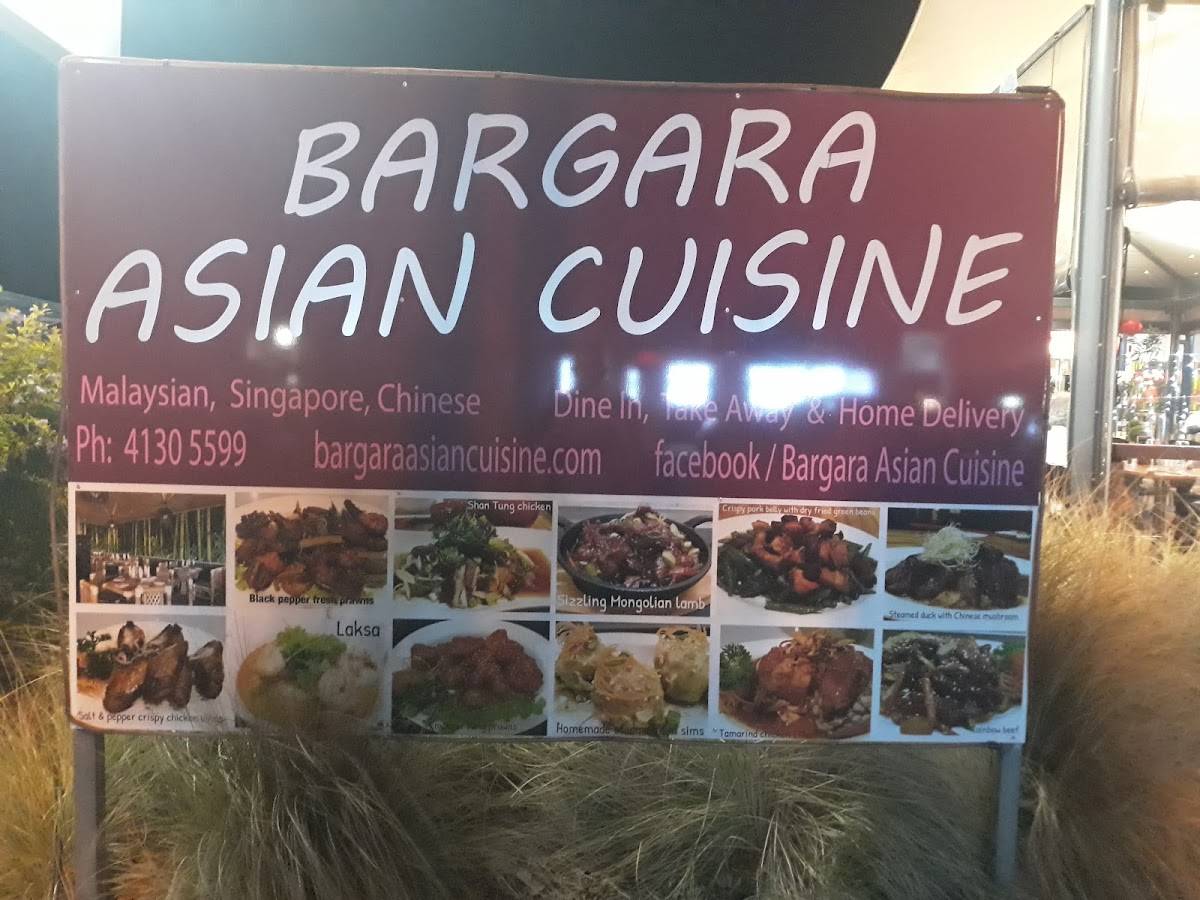 Menu at Bargara Asian Cuisine, Bargara